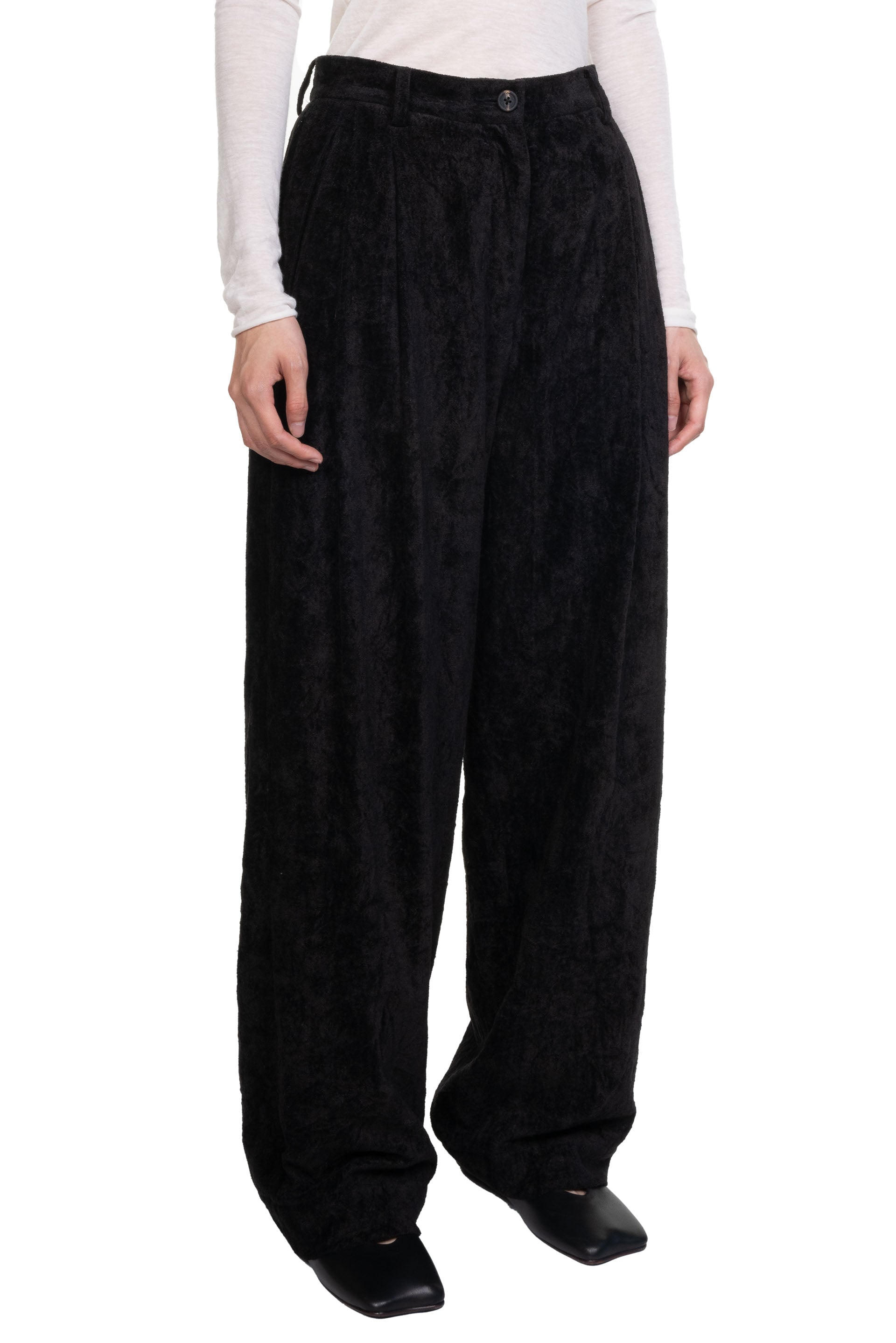 Ziggy Chen Extra Long Straight Trousers - Black | Garmentory