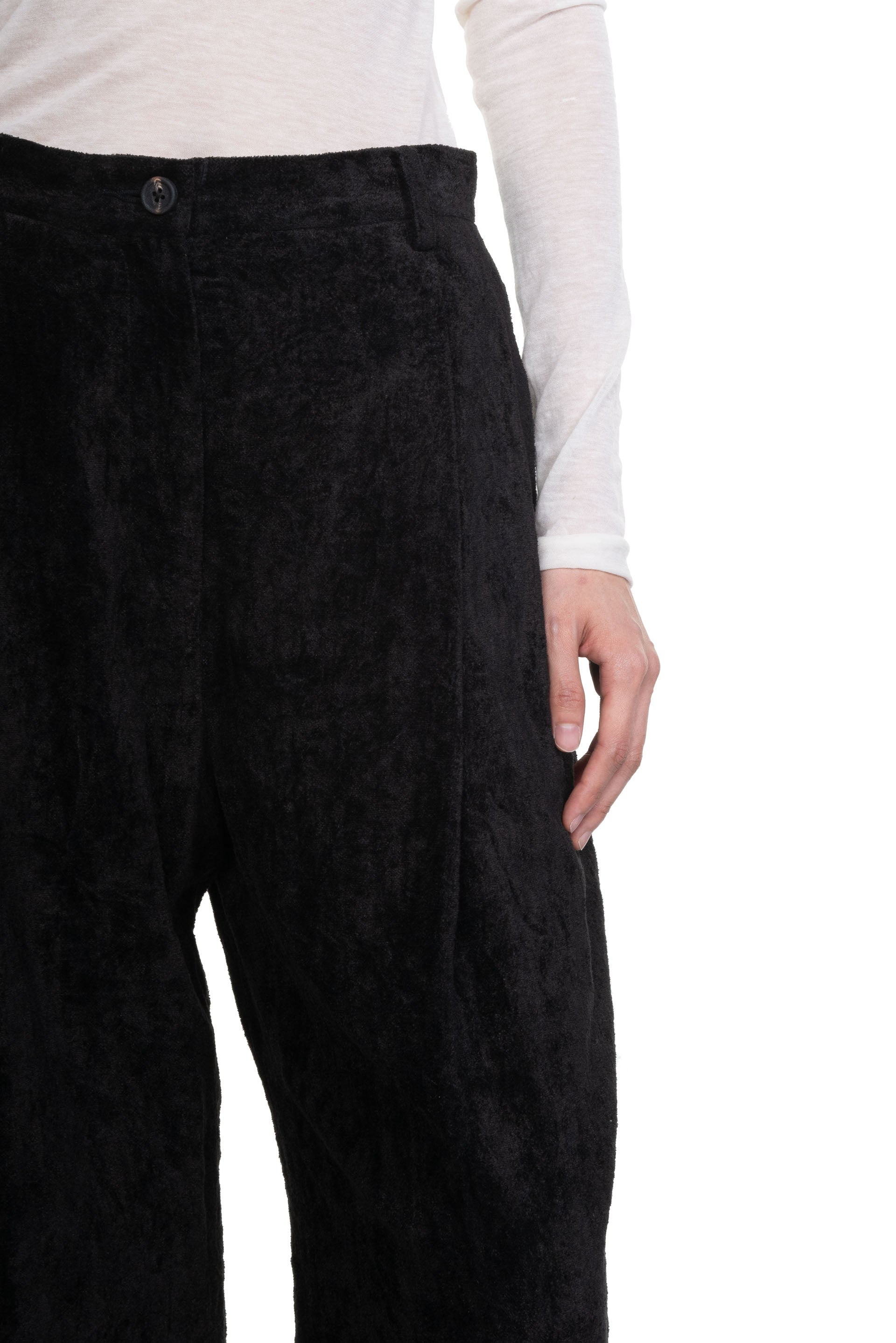 Ziggy Chen Extra Long Straight Trousers - Black | Garmentory