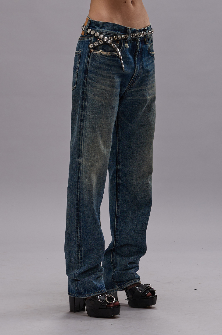 R13 Boyfriend Jean - Aspen Selvedge Blue | Garmentory