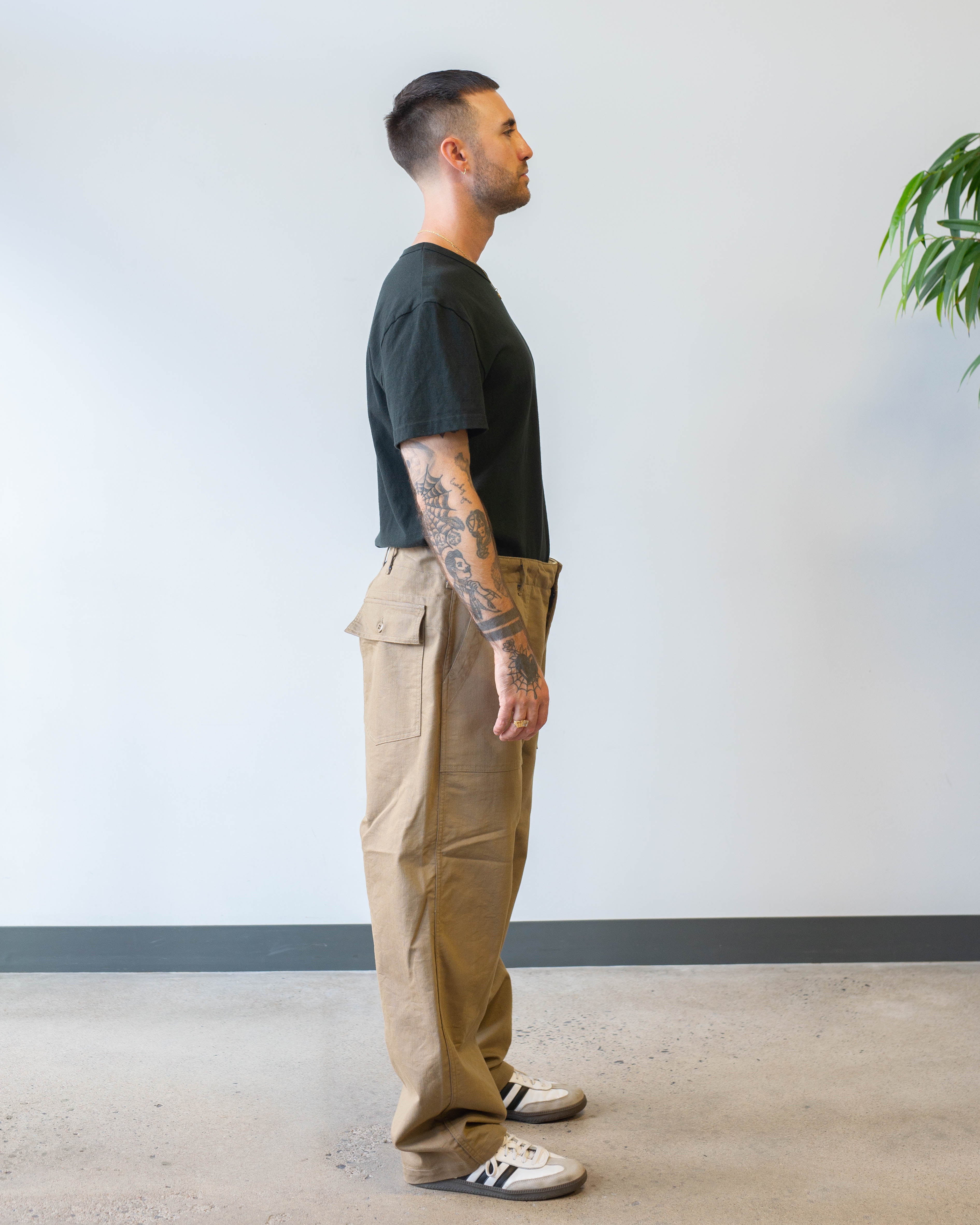 Engineered Garments PC Iridescent Heavy Twill Fatigue Pant - Khaki/Blue ...
