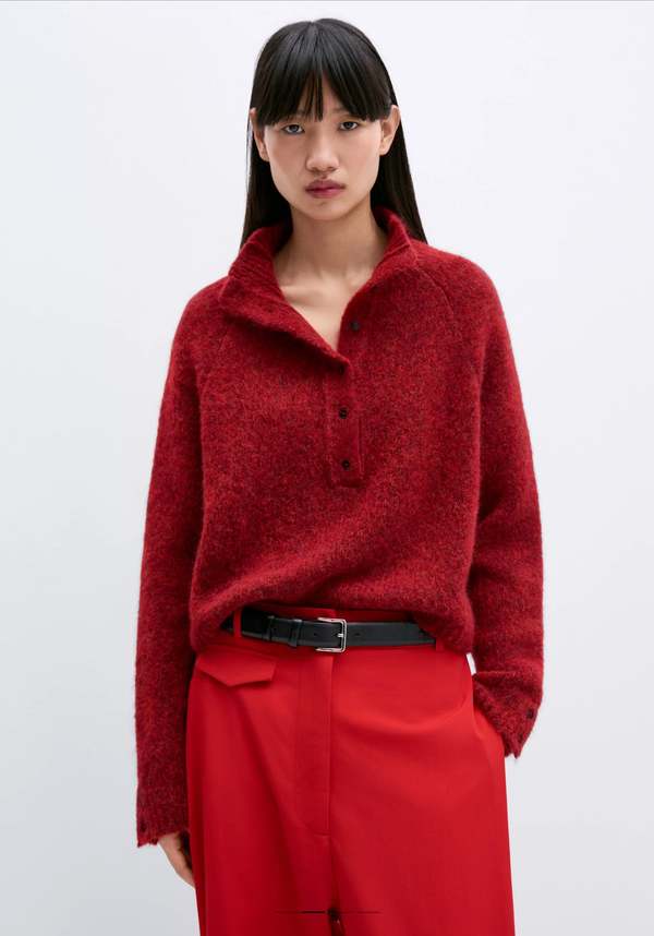 Cordera - Baby Alpaca Polo Sweater (Dahlia) | Garmentory