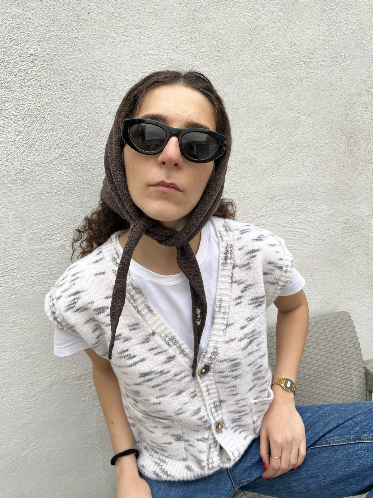 Givéh Lily Mini Scarf - Coffee | Garmentory
