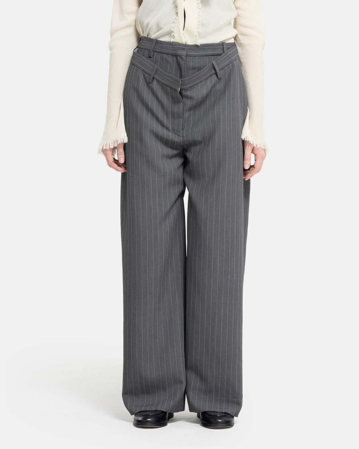 Acne Studios Layered Trouser - Grey Melange | Garmentory