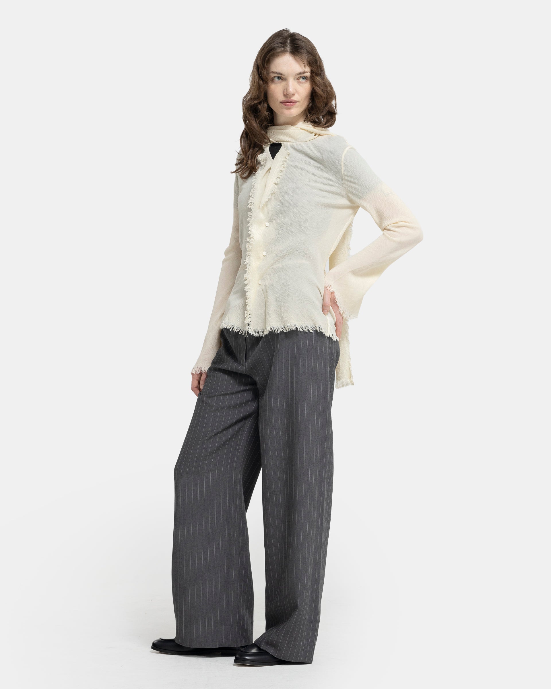 Acne Studios Layered Trouser - Grey Melange | Garmentory