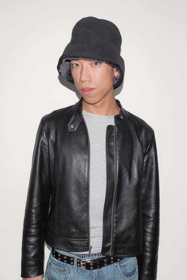 Clyde Reversible Shearling Bucket Hat - Black Silver Tip | Garmentory
