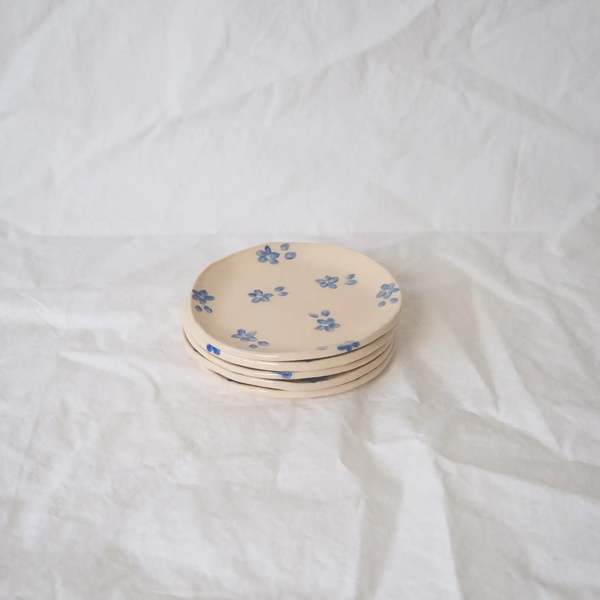 Erika Christine Ceramics Blue Forget Me Not Ring Dish | Garmentory