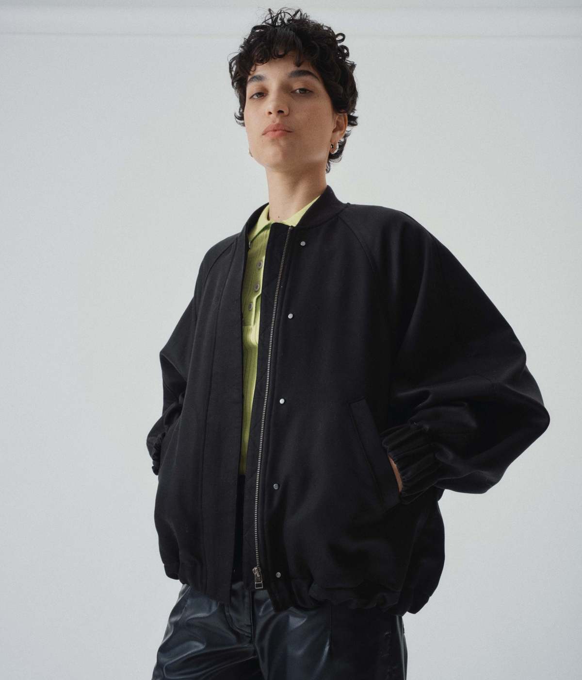 SAYAKA DAVIS NEW YORK Bomber Jacket - Black | Garmentory