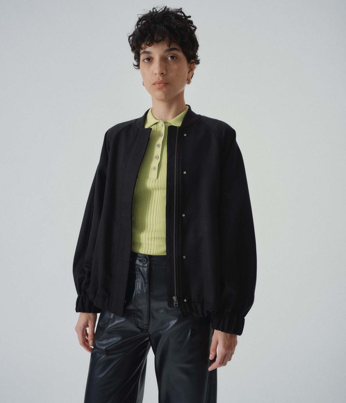 SAYAKA DAVIS NEW YORK Bomber Jacket - Black | Garmentory