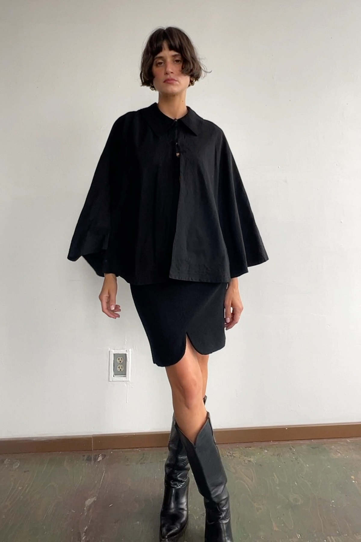 Vintage Victorian Wool Cape - Black | Garmentory