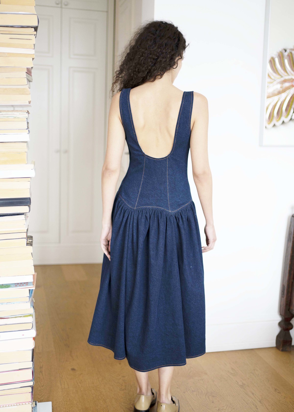 OhSevenDays Danielle Dress - Dark Denim | Garmentory