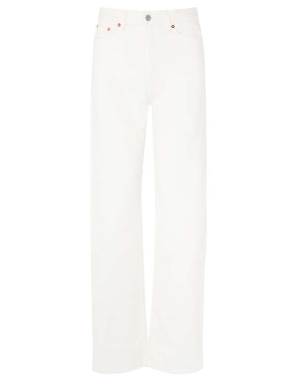 SPORTY & RICH Wide Leg Jeans - Off White | Garmentory