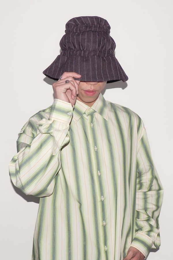 Clyde Moth Hat - Brown Pinstripe | Garmentory