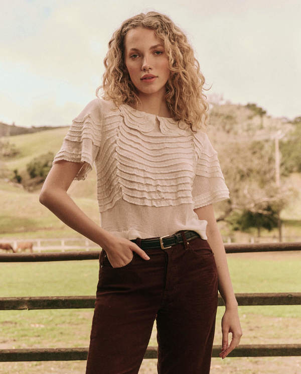 The Great. The Rosebud Top - Cream | Garmentory