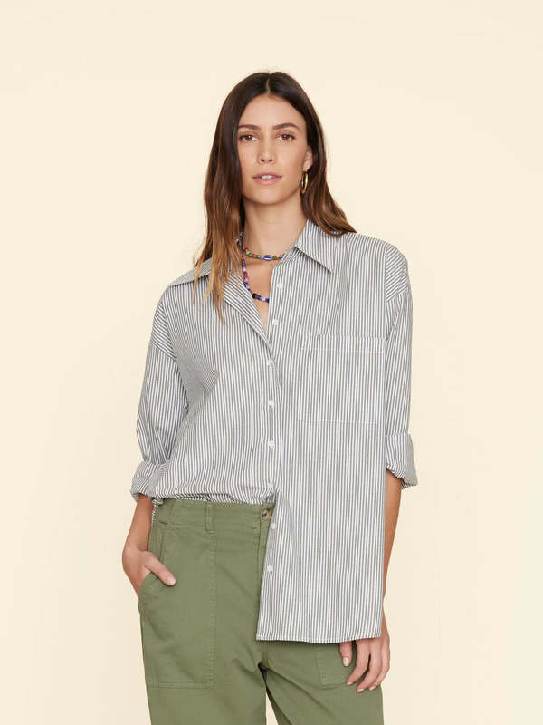 Xirena Sydney Shirt - Sage/White | Garmentory