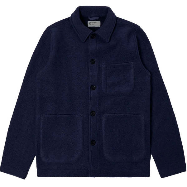Universal Works Wool Fleece Field Jacket - Navy | Garmentory