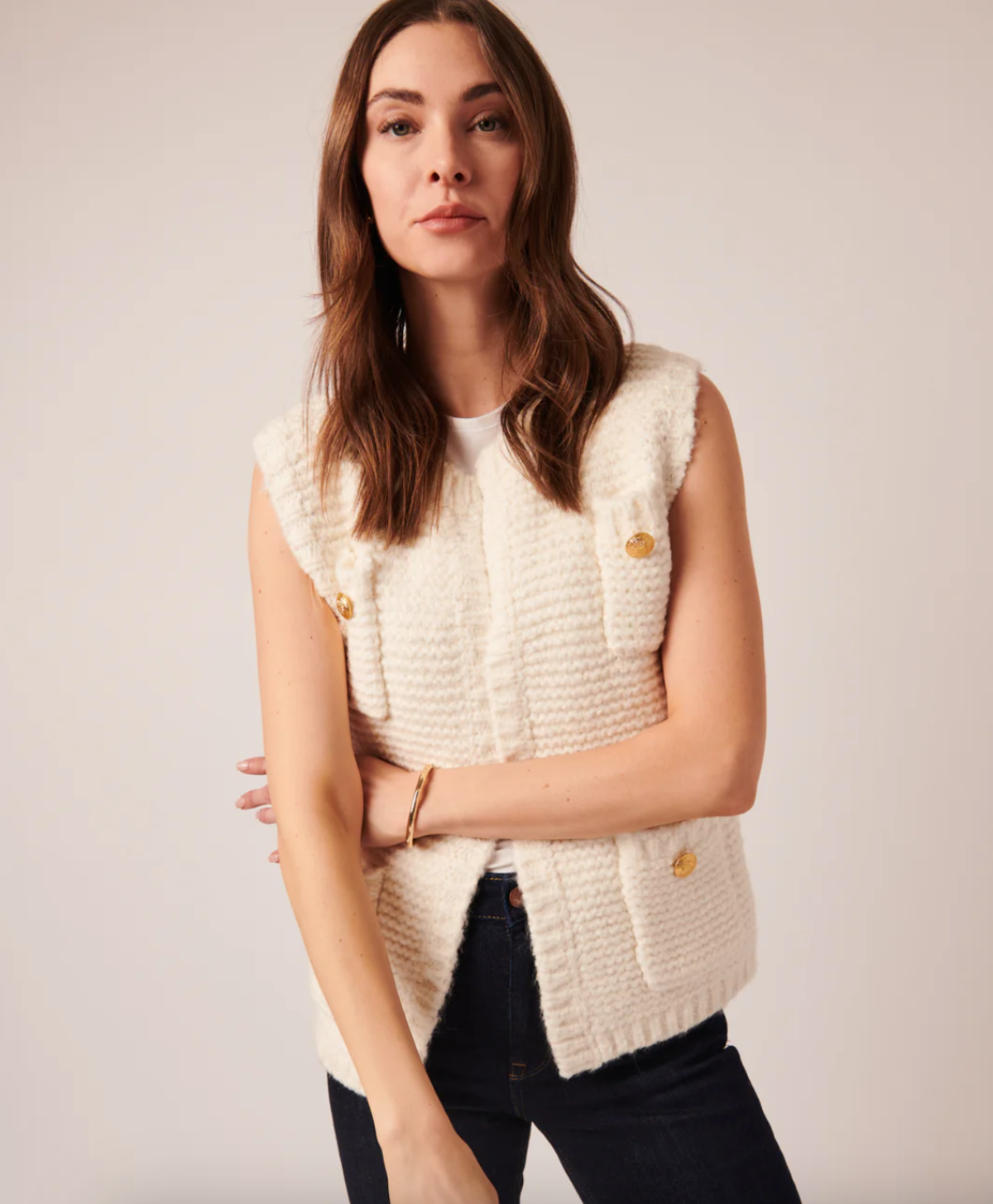 Line The Label Apple Vest White Lotus | Garmentory