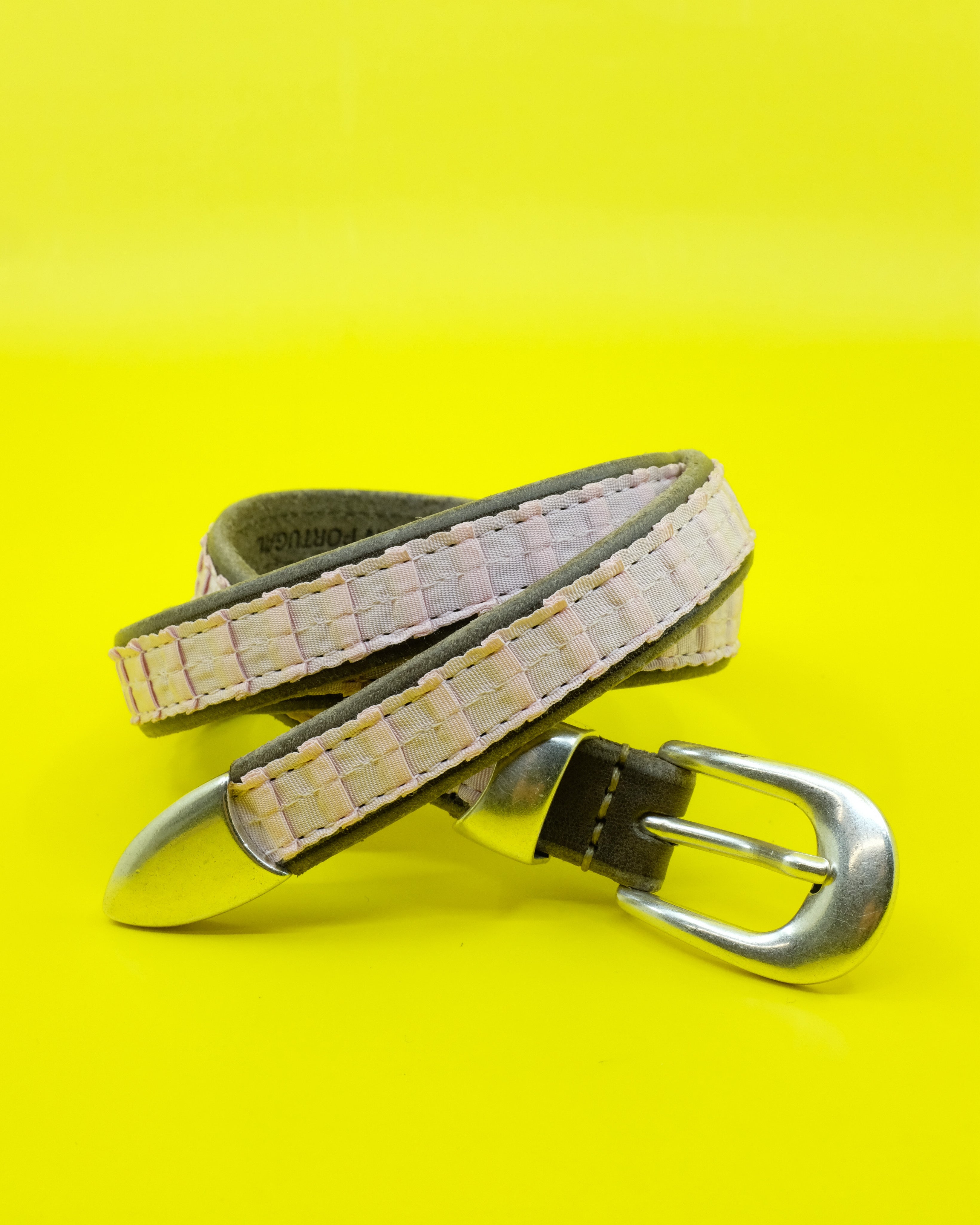 Our Legacy Dusty Pink Ruffles Pleated 2cm Belt - Dusty Pink | Garmentory