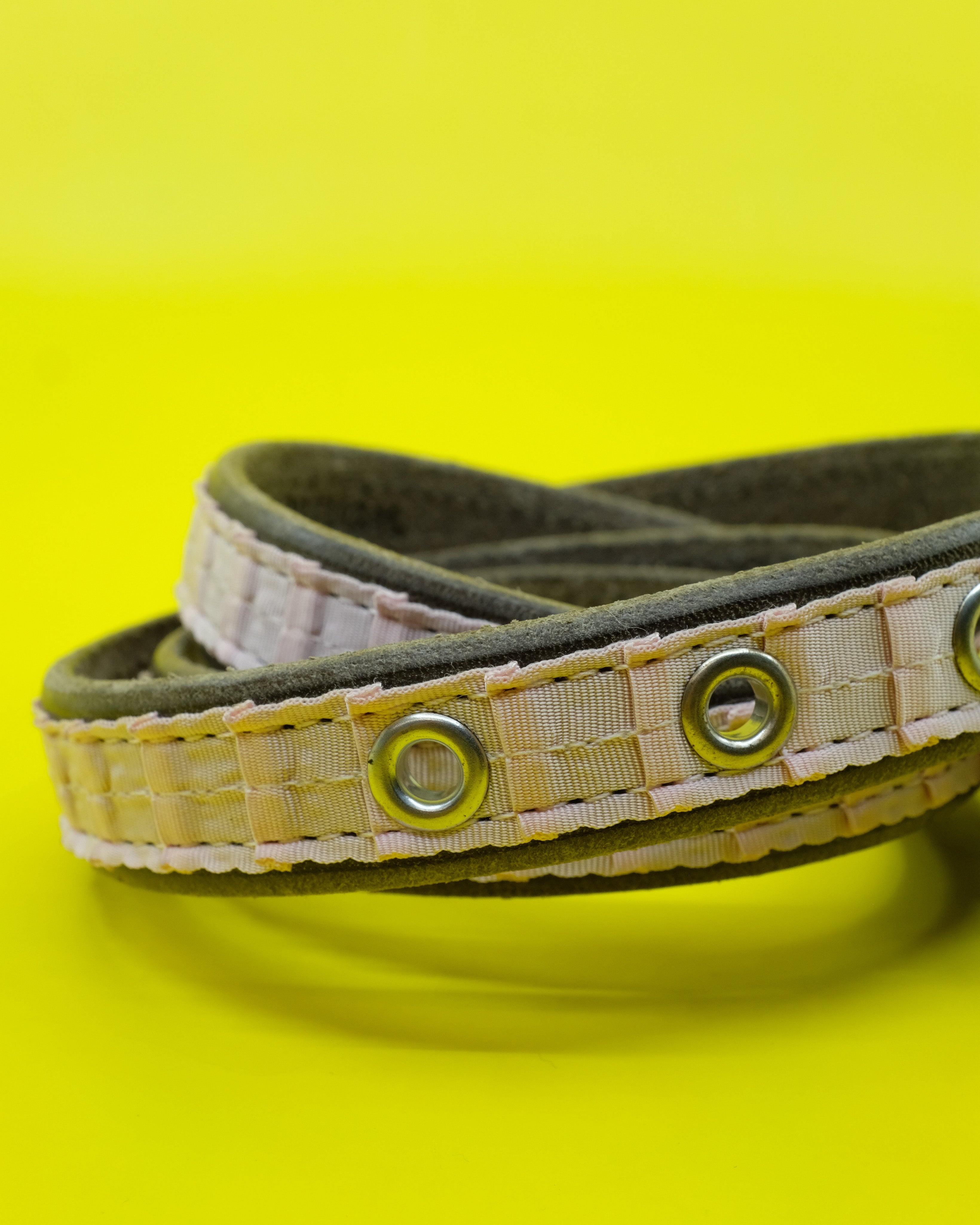 Our Legacy Dusty Pink Ruffles Pleated 2cm Belt - Dusty Pink | Garmentory