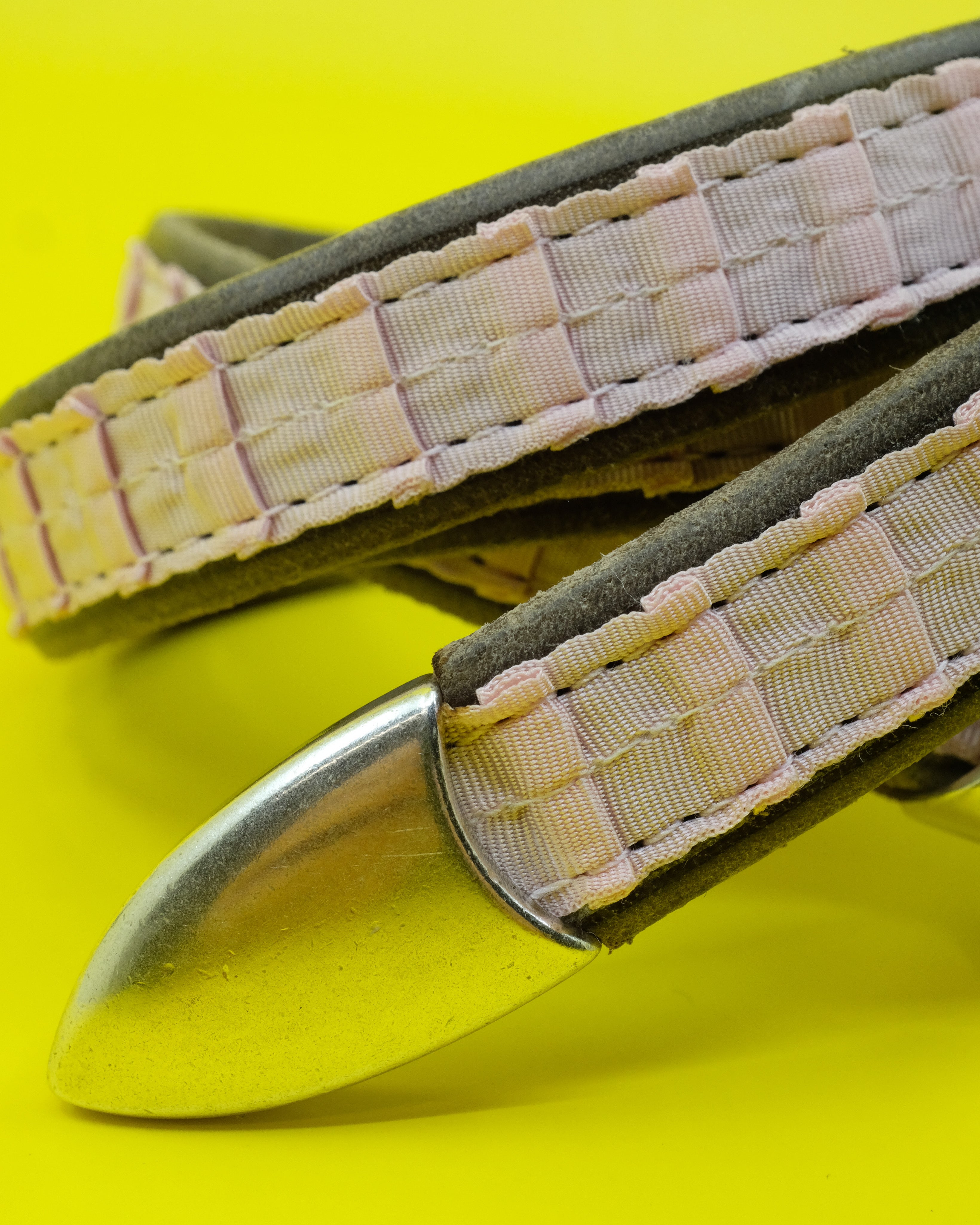 Our Legacy Dusty Pink Ruffles Pleated 2cm Belt - Dusty Pink | Garmentory