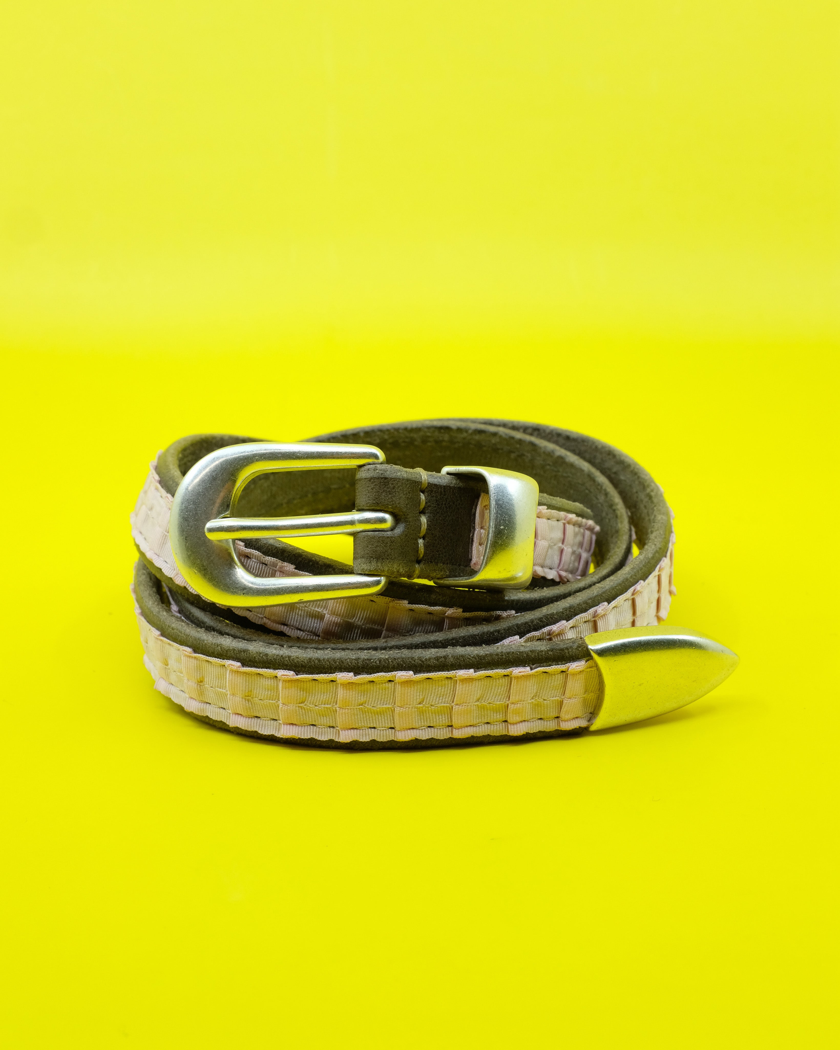 Our Legacy Dusty Pink Ruffles Pleated 2cm Belt - Dusty Pink | Garmentory