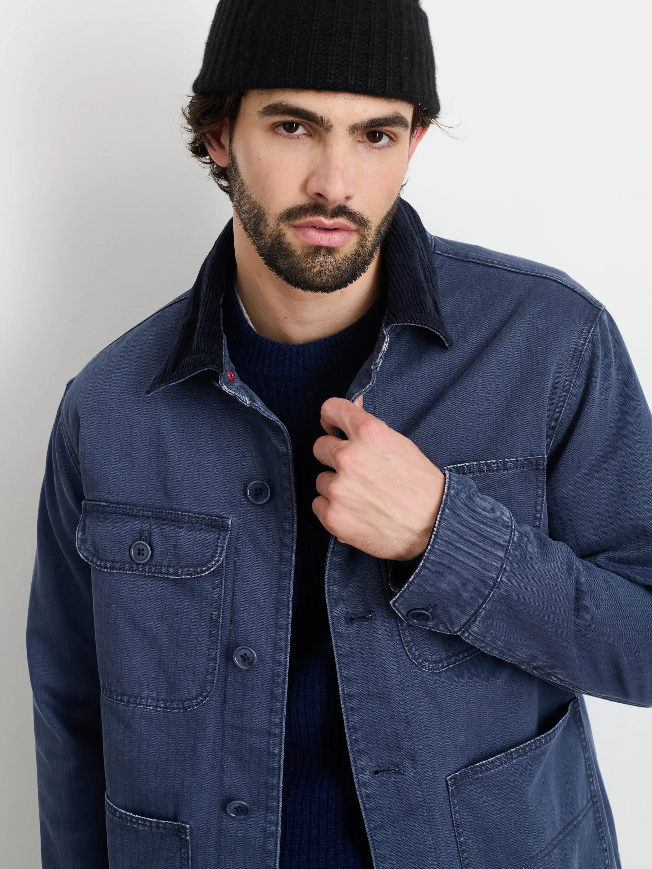 Alex Mill Cotton Herringbone Work Jacket - Storm Blue | Garmentory