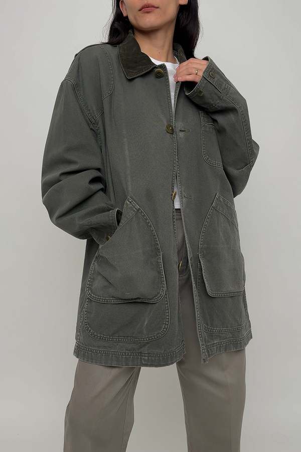 Vintage Cotton Chore Jacket - Grape Leaf | Garmentory