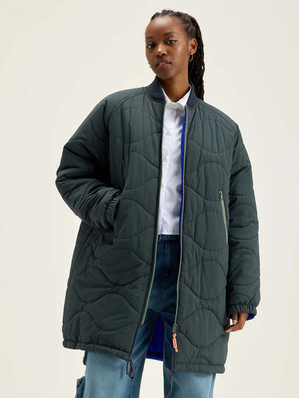 Bellerose Helse Quilted Coat - Acier | Garmentory