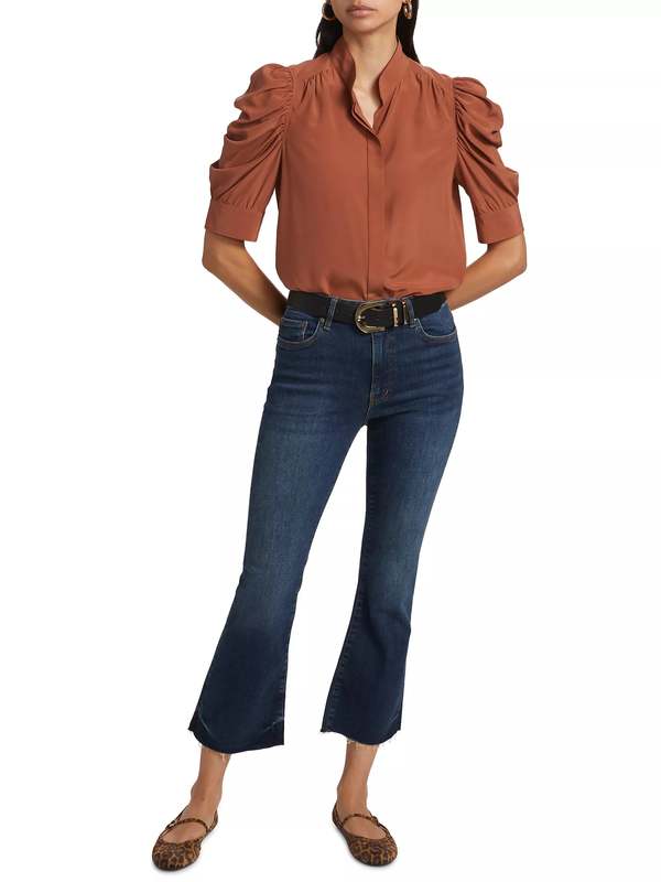 FRAME Denim Le Crop Mini Boot Raw - Moonflower | Garmentory