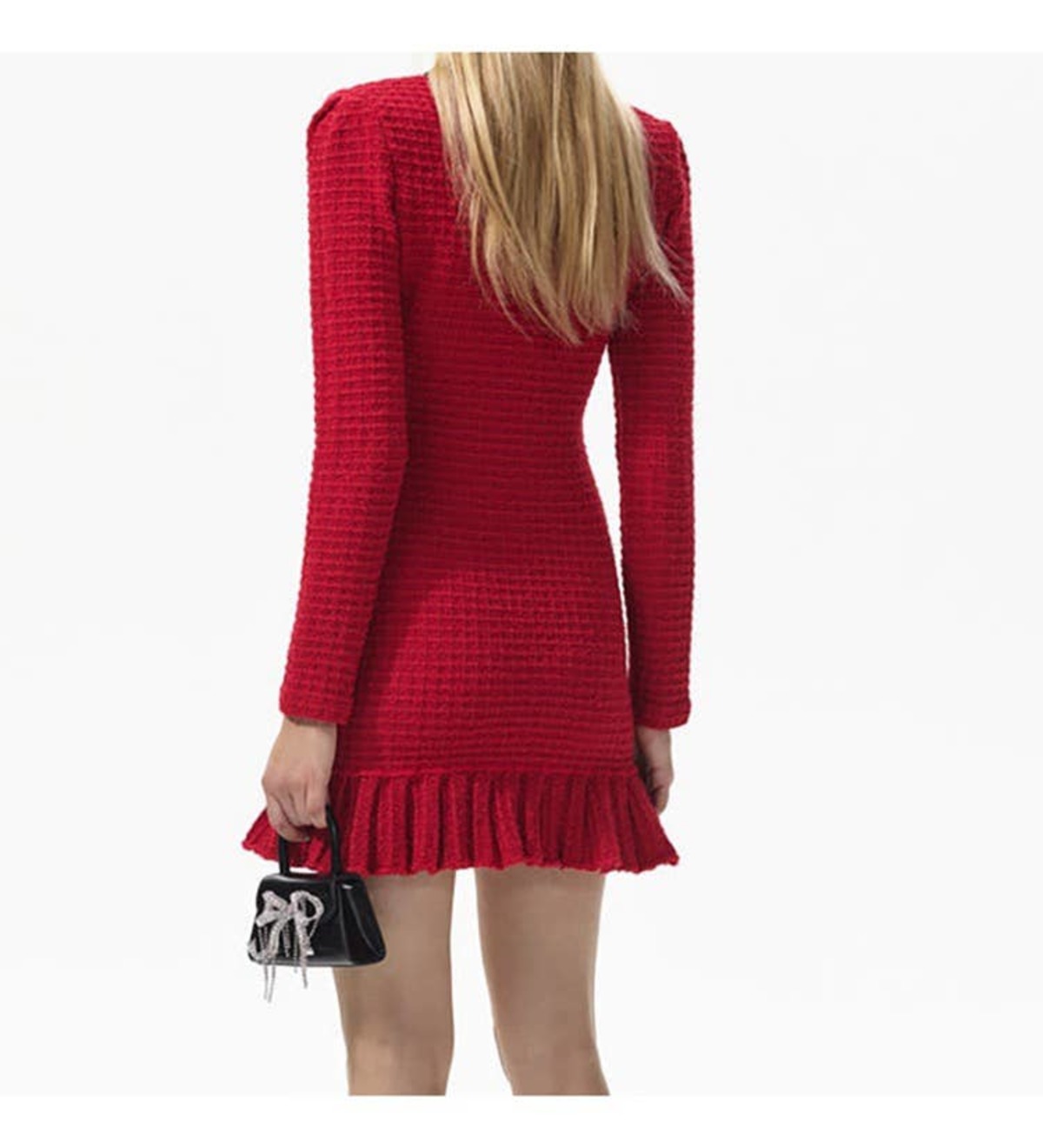 Thames Collection Elegant Bowknot V-Neck Knit Dress | Garmentory