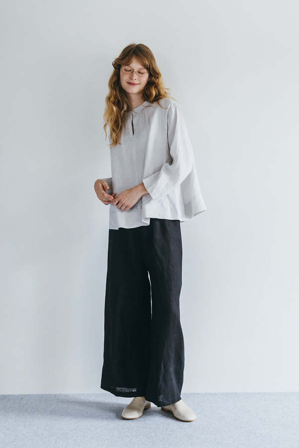 Fog Linen Work Linen Himani Pants - Black | Garmentory