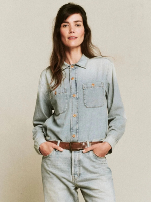 The Great. The Harbor Shirt - Asphalt | Garmentory