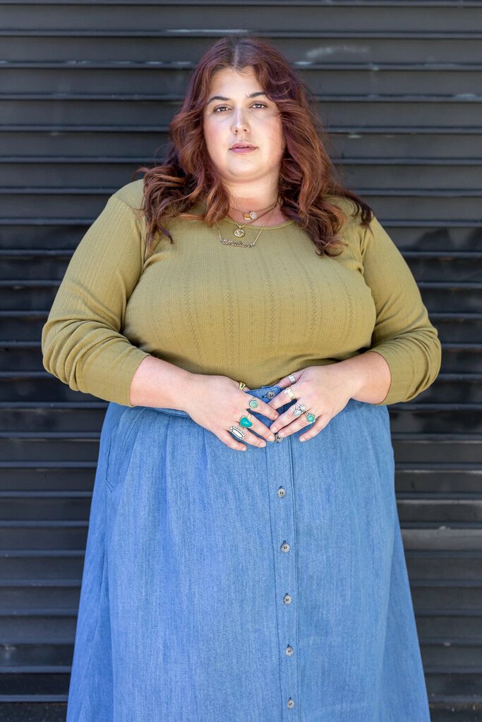 Curator Fennel Maise Pointelle Longsleeve - Green | Garmentory