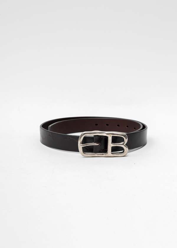 Doublet D.BROWN DB BUCKLE BELT - dark brown | Garmentory