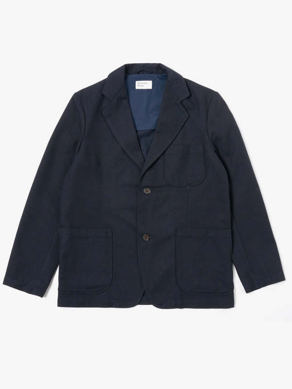 Universal Works Two Button Jacket - Italian Tweed Navy | Garmentory