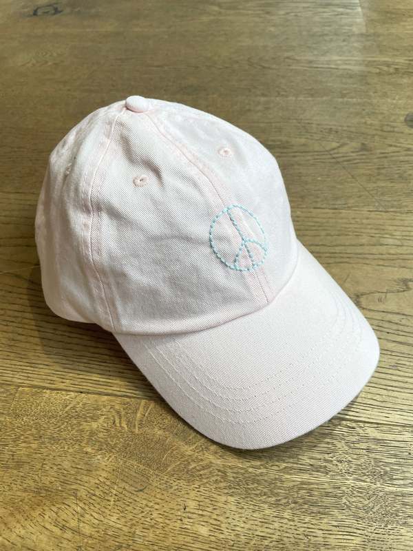 studio nino palomino Embroidered peace Caps - Navy/Pink | Garmentory