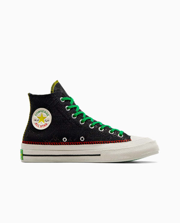 Converse X Daily Paper Chuck 70 Hi - Black | Garmentory