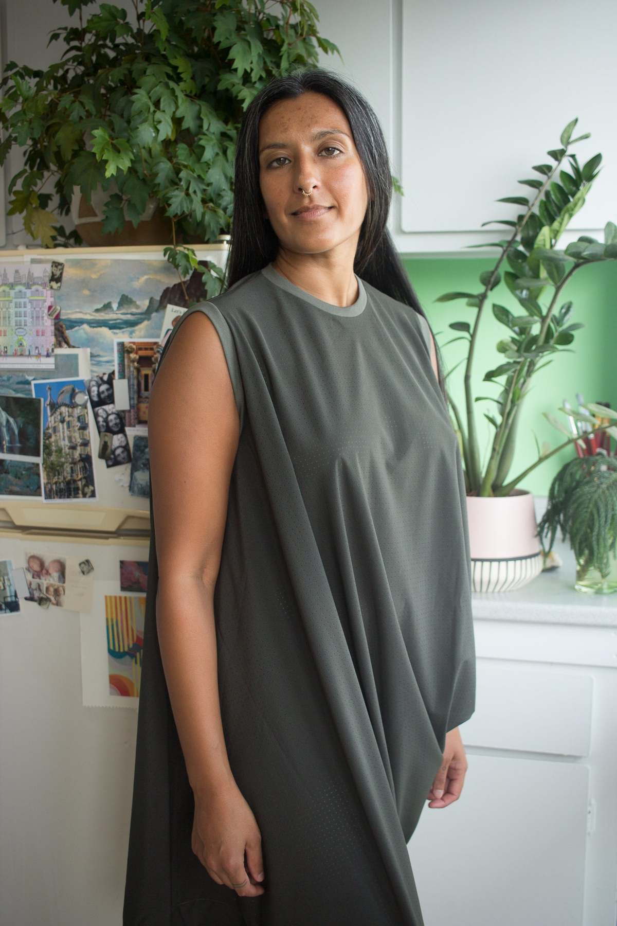 complexgeometries Rhombus Dress - Dark Olive | Garmentory