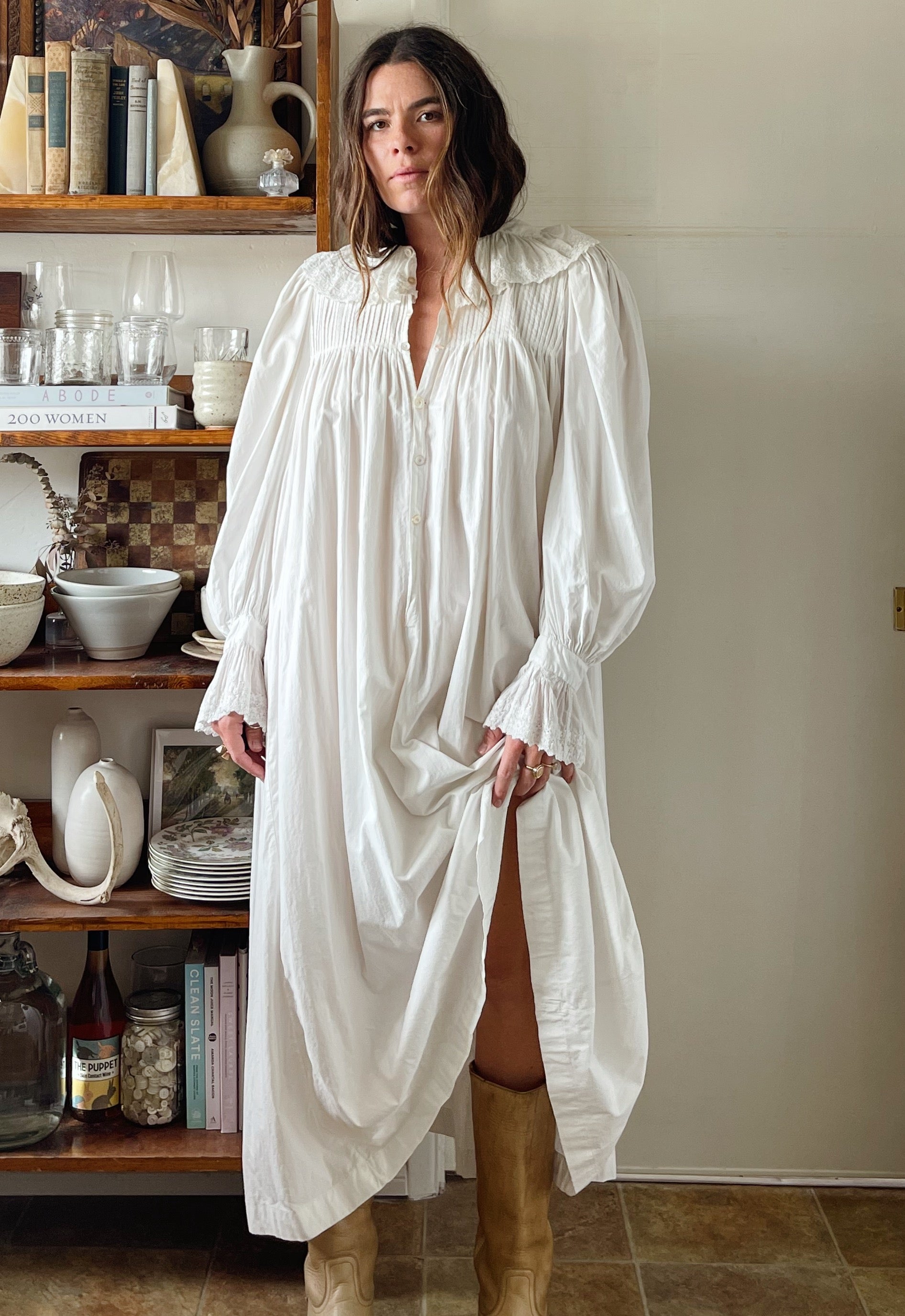 Victorian Ruffle Collar Nightgown | Garmentory