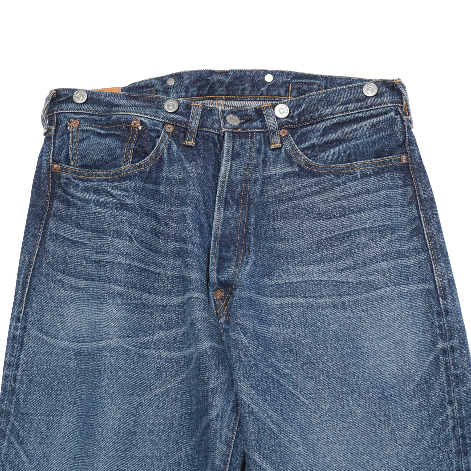 KAPTAIN SUNSHINE 1930 STRAIGHT DENIM PANTS - INDIGO VINTAGE WASH ...
