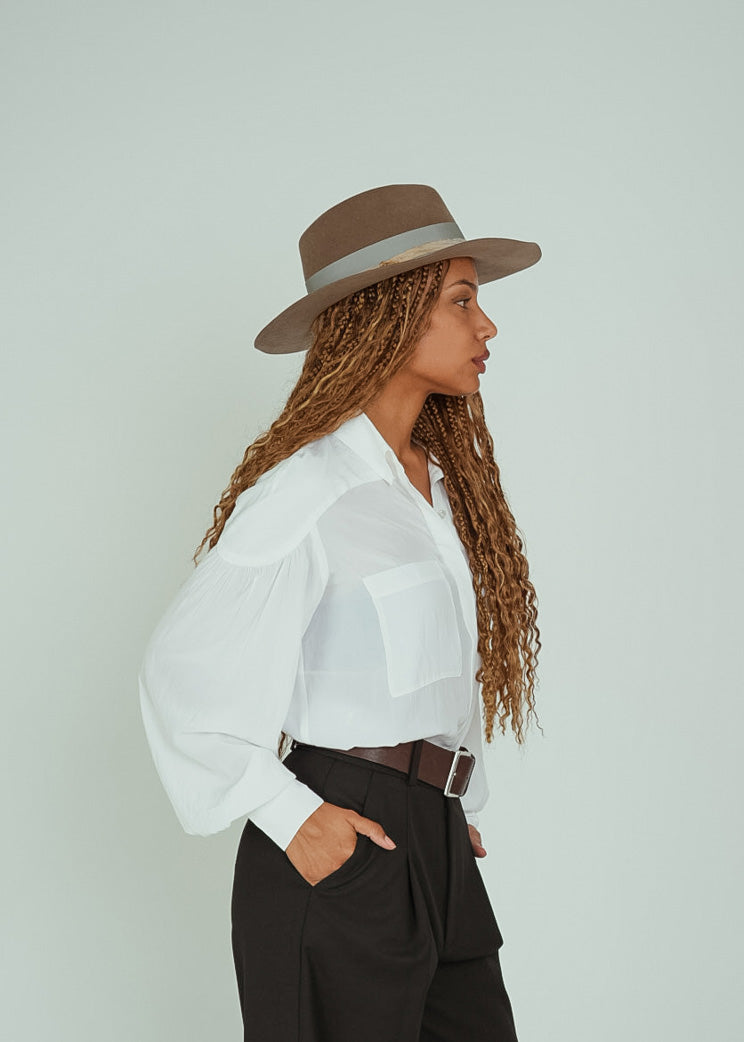 Smythe Ivory Shoulder Yoke Blouse - Ivory | Garmentory