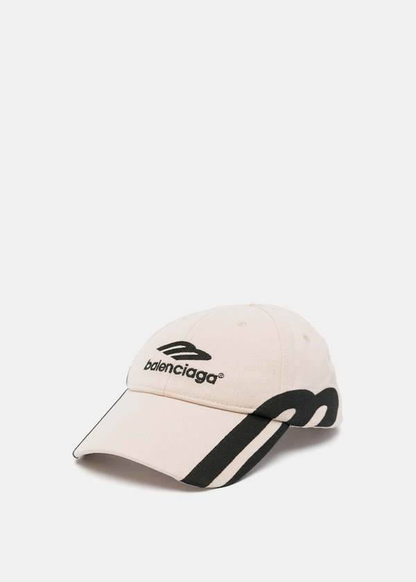 Balenciaga 3B Sports Icon Cap - Light Beige/Black | Garmentory