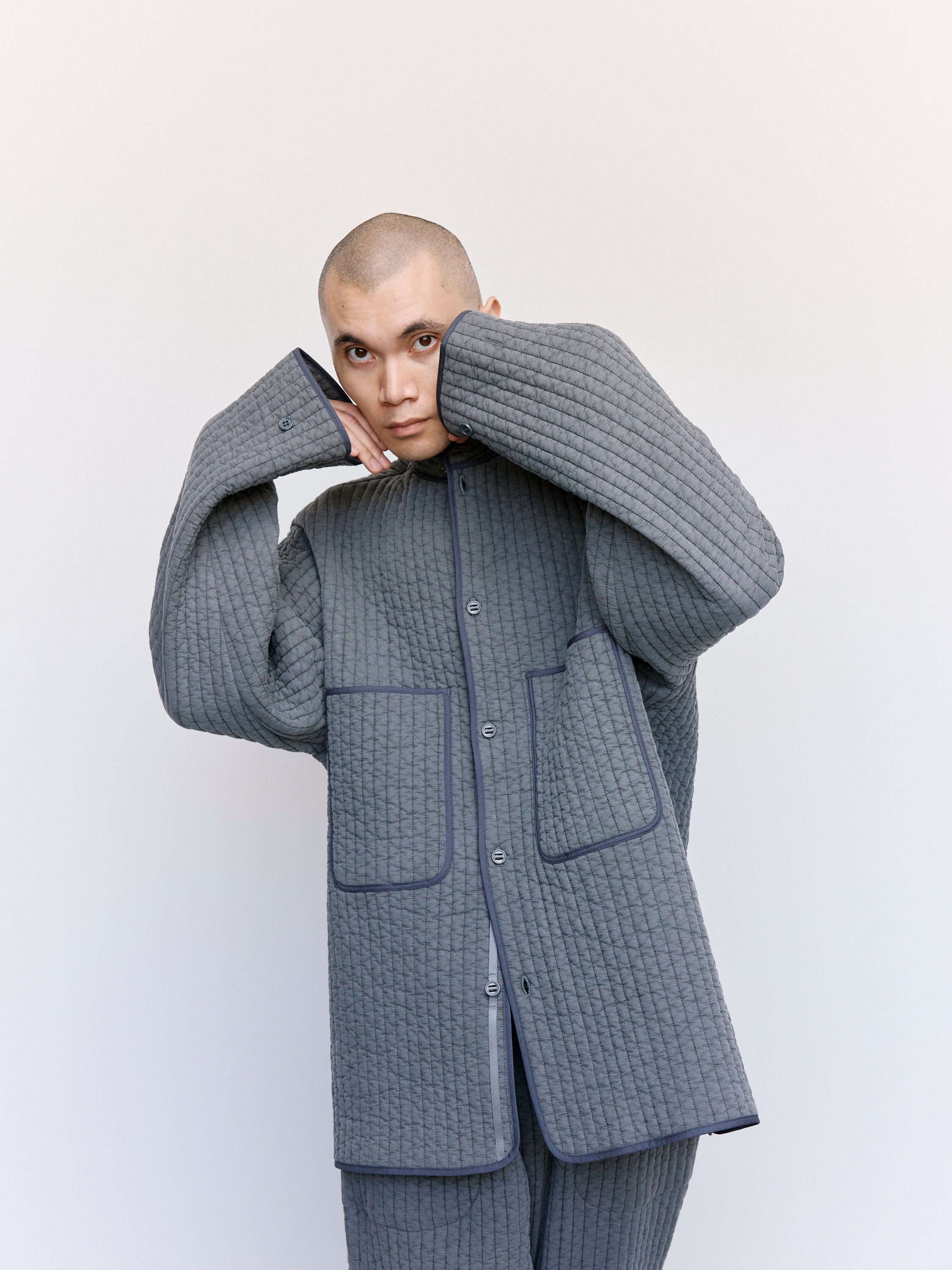 MAN-TLE Nubi Shirt Jacket - Charcoal | Garmentory