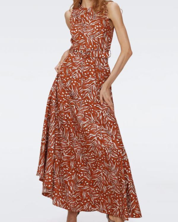 Diane Von Furstenberg Elliott Dress - Huge Water Tiger Caramel | Garmentory