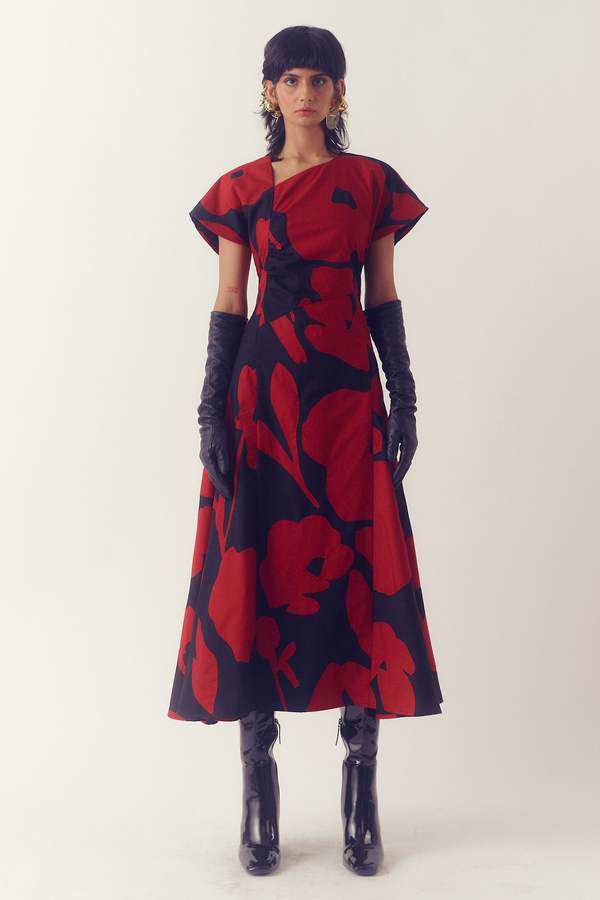 Lovebirds Regalia Dress - Black/Red | Garmentory