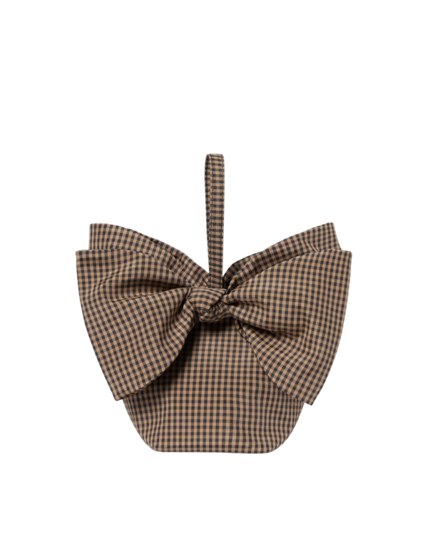 Loeffler Randall RUBY BOW TOP HANDLE BAG - BROWN/BLACK CHECK | Garmentory