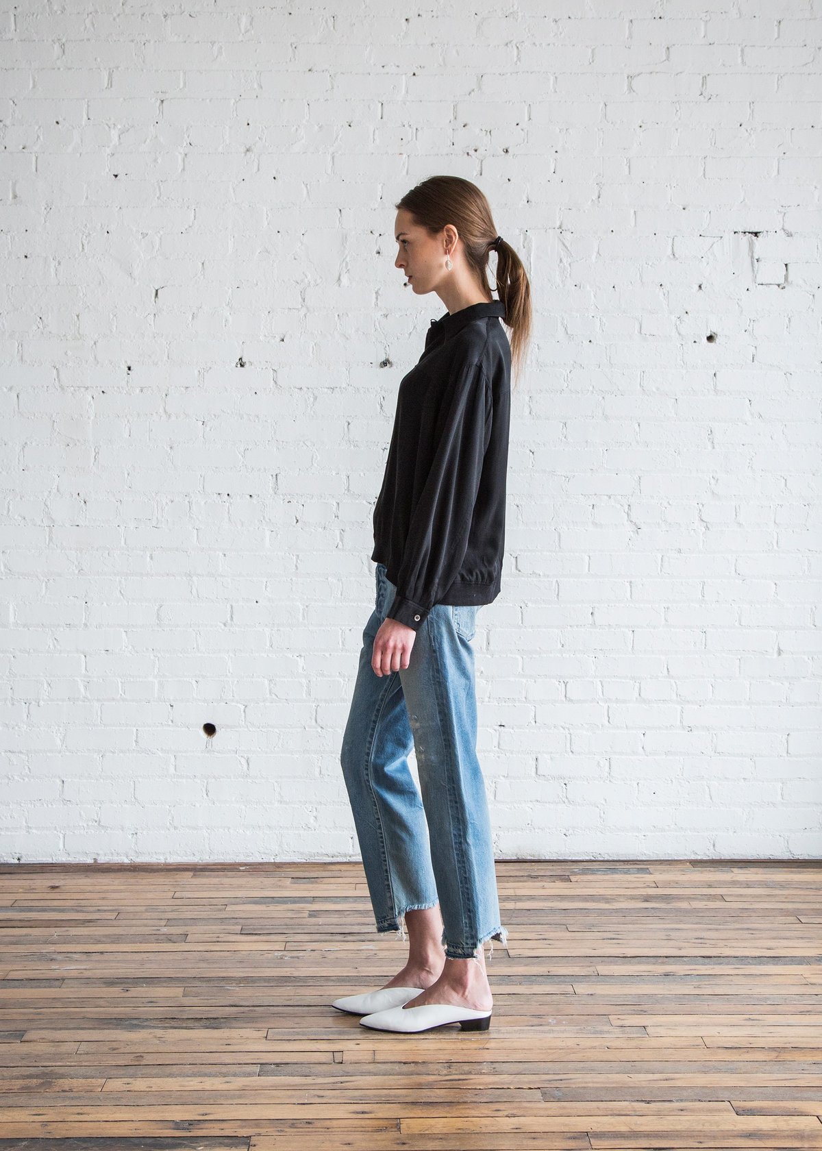 Chimala Polo Collar Shirt Cupra - Rayon/Black | Garmentory