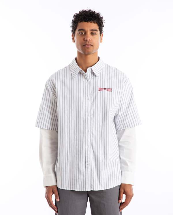 House of Sunny Double Layered Button Down Shirt - Off White | Garmentory