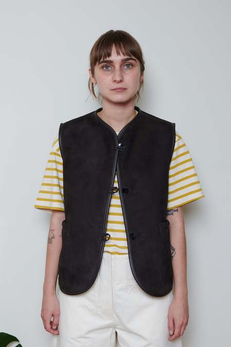 CAWLEY Avis Sheepskin Jacket - Chocolate | Garmentory