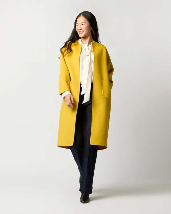 Ann Mashburn Valeria Double Face Coat - Harvest Yellow | Garmentory