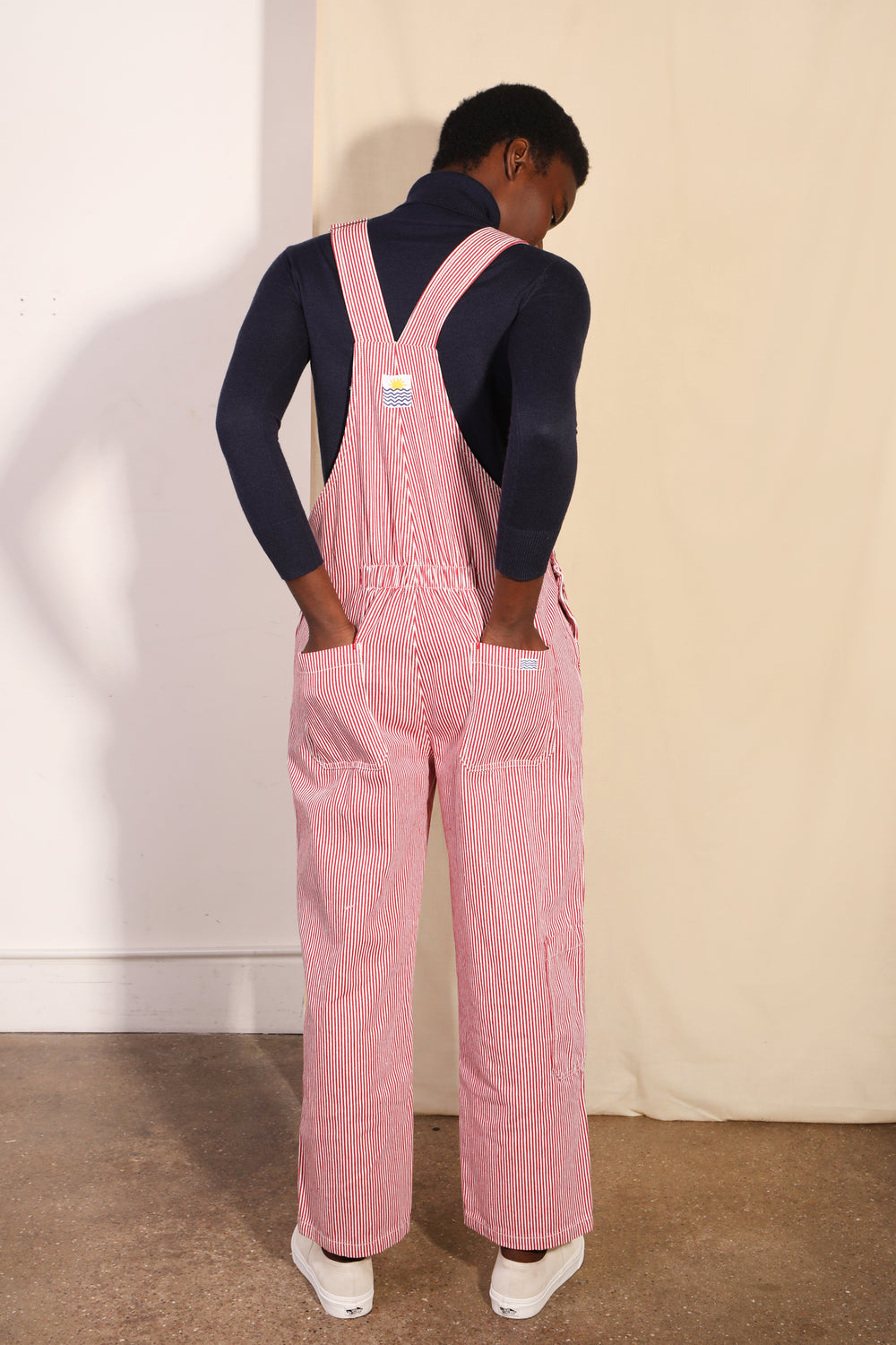L.F.Markey Connor Dungarees - Red Ticking | Garmentory